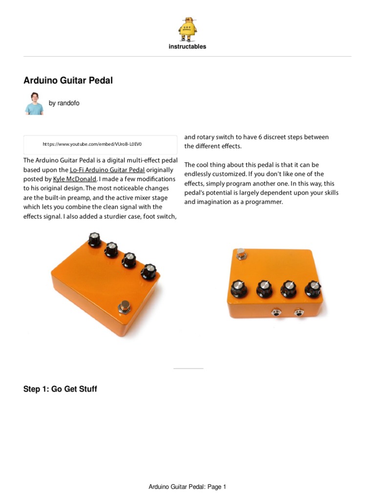 Arduino Guitar Pedal | PDF | Operational Amplifier | Electronic Circuits