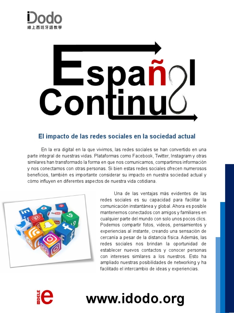 Impacto de las Redes Sociales en la Sociedad | PDF | Servicio de redes ...