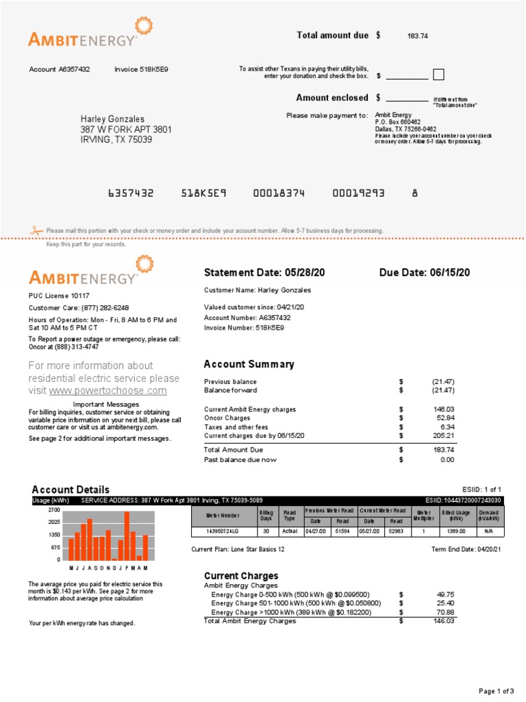 Ambit Bill | PDF | Fee | Credit Card
