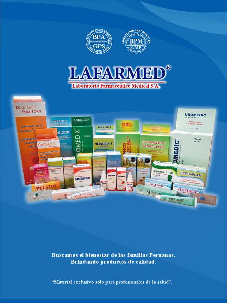 Productos Farmacéuticos Lafarmed | PDF | Tratamientos médicos | Grupo ...