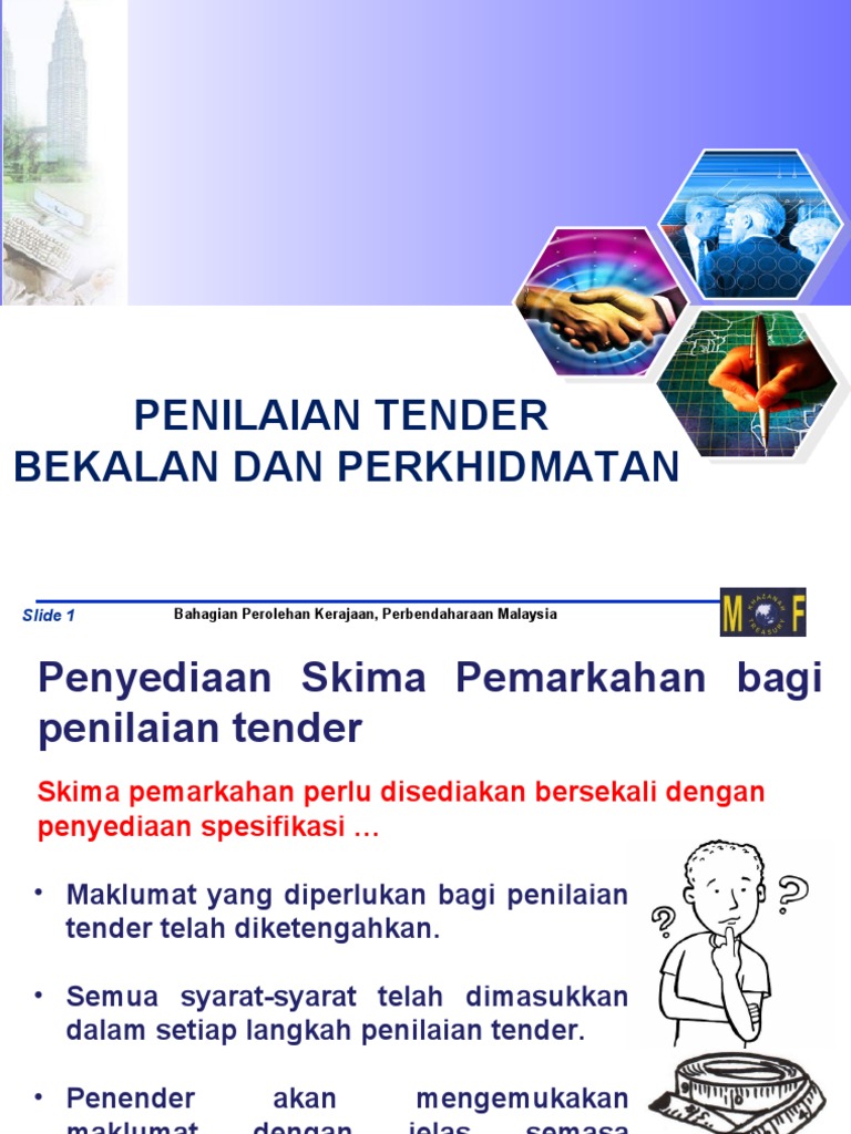 Penilaian Tender Bekalan Dan Perkhidmatan: Slide 1 | PDF
