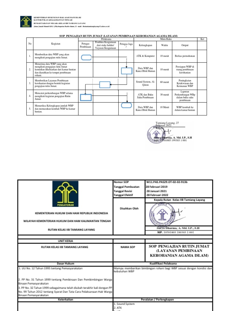 Dokumen SOP Flowchart Dan Grafik Satuan Kerja | PDF