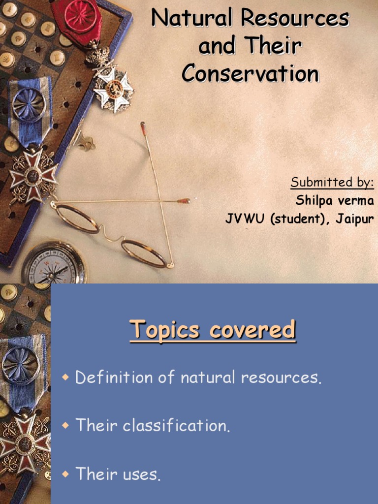 Natural Resources and Their Management | PDF | Renewable Resources ...