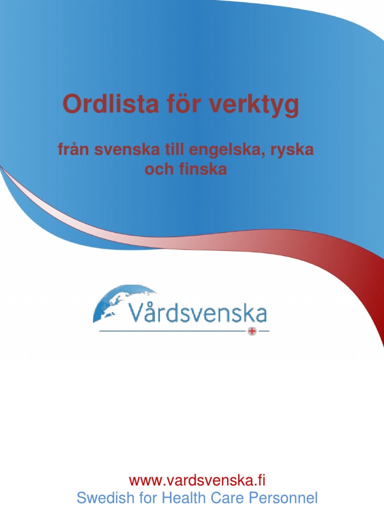 Ordlista För Verktyg: Från Svenska Till Engelska, Ryska Och Finska | PDF