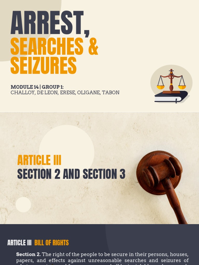 Module 14 Final | PDF | Search And Seizure | Search Warrant