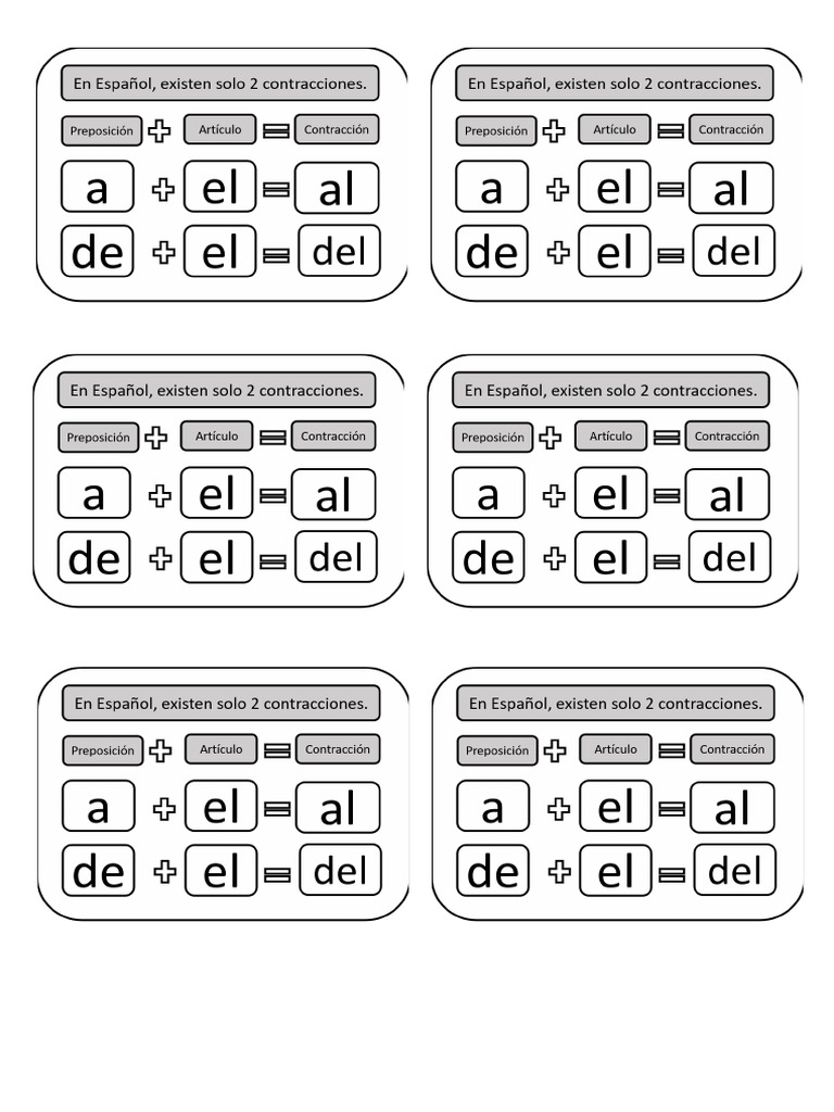 Contracciones Del Español | PDF