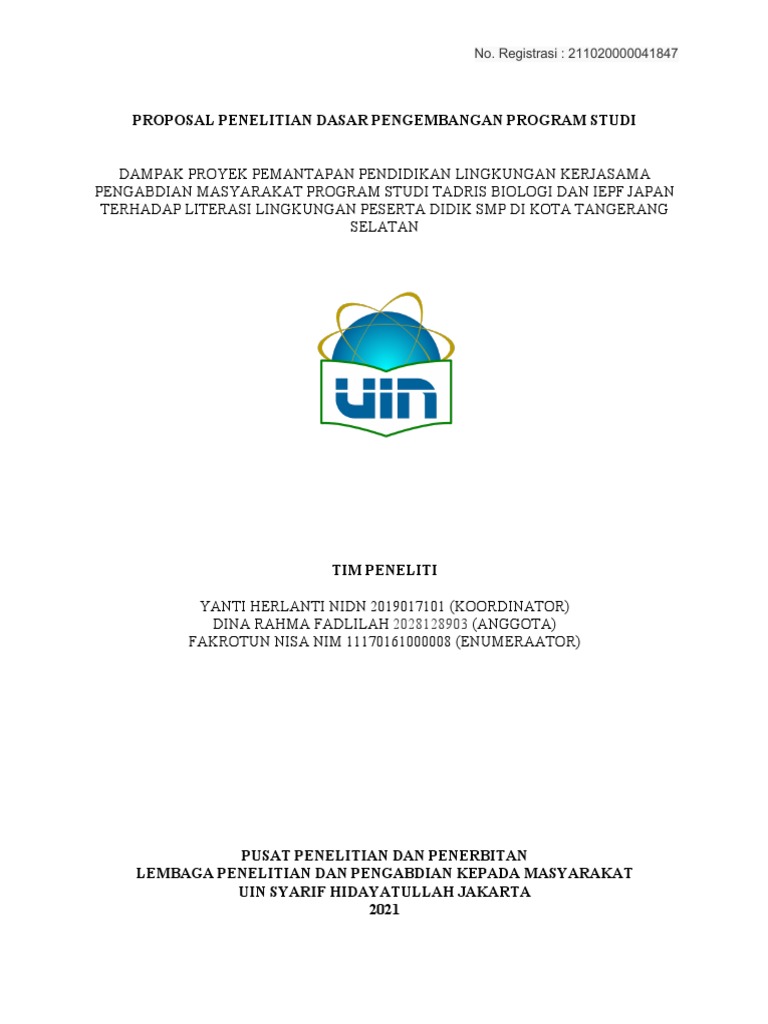 1129 - Proposal Penelitian Dasar Pengembangan Program Studi | PDF