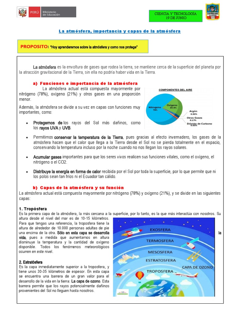 19-06 Práctica C.T. La Atm. Capas e Imp. | PDF | Atmósfera | Atmósfera ...