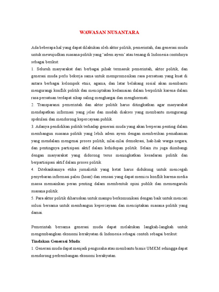 Wawasan Nusantara 040 044 054 | PDF | Politik | Kesehatan Holistik