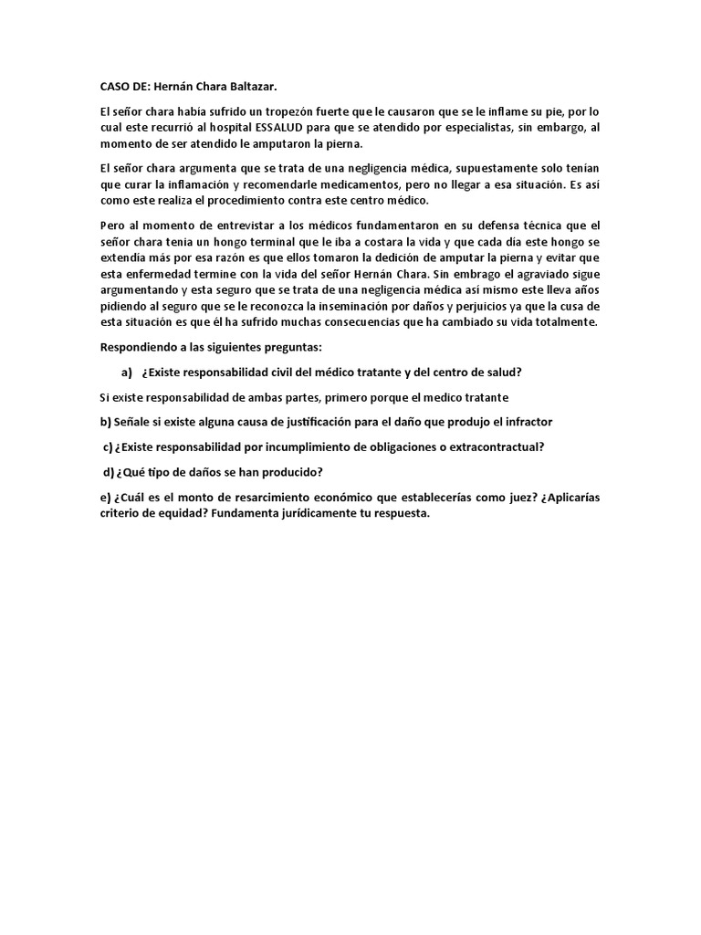 CASO DE - Hernan Chara | PDF