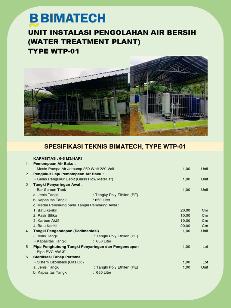 Brosur WTP Type WTP-01 | PDF