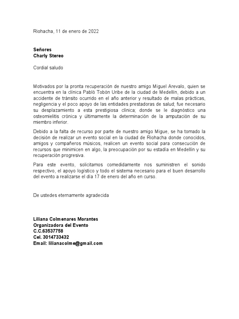 Carta Charly Stereo | PDF