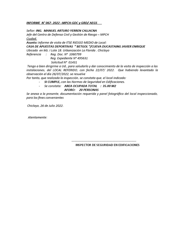 Informe Itse Integral | PDF | Perú