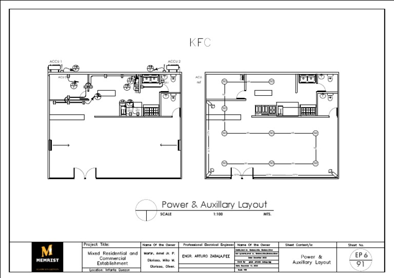 Power & Auxillary Layout: Accu 2 Accu 1 | PDF