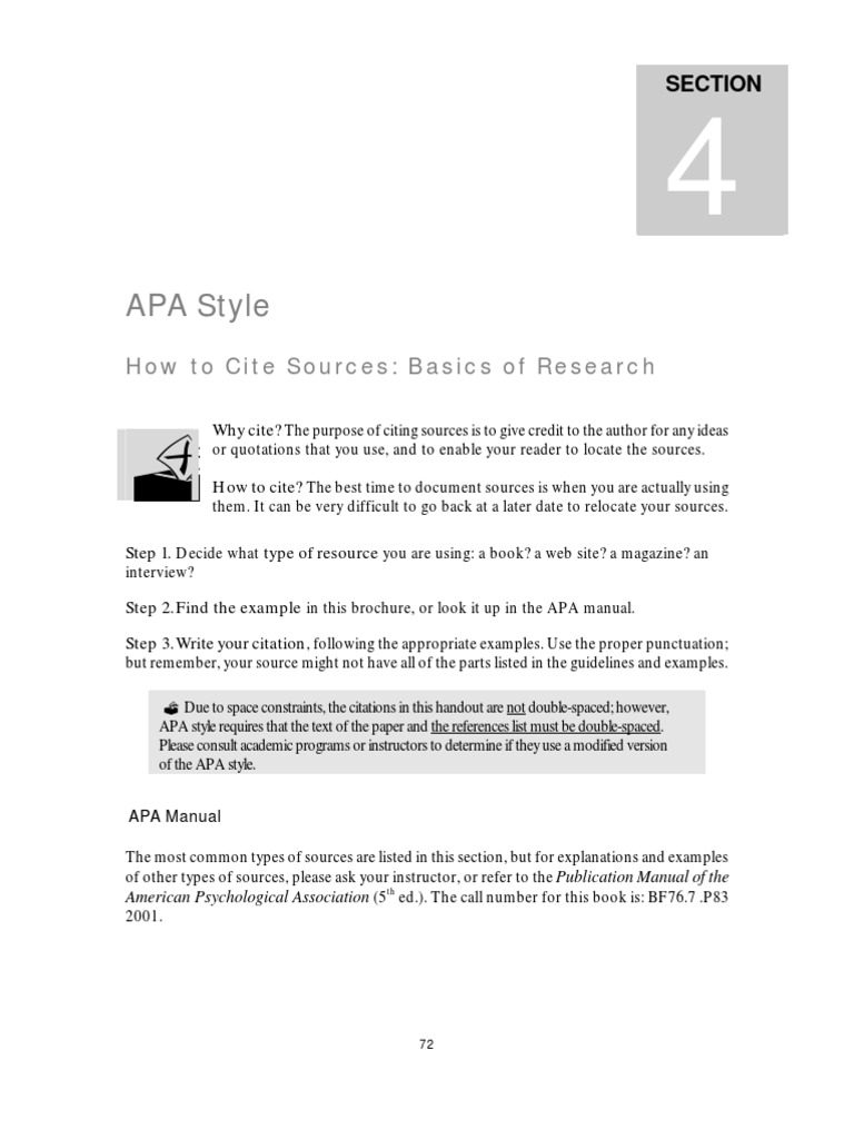 APA Style: How To Cite Sources: Basics of Research | PDF | Html | Web ...
