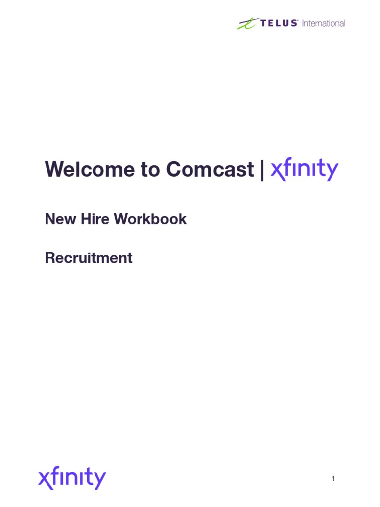 Xfinity NH Recruitment Workbook | PDF | Computer Network | Internet Access