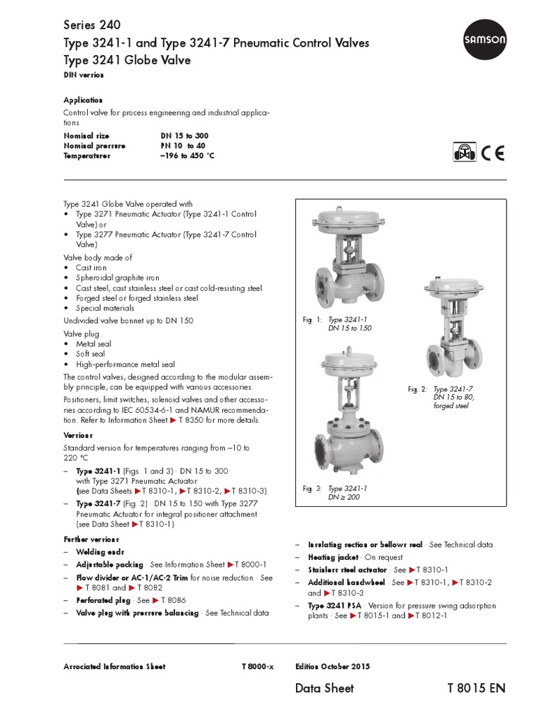 Samson 3241 DS | PDF | Valve | Forging