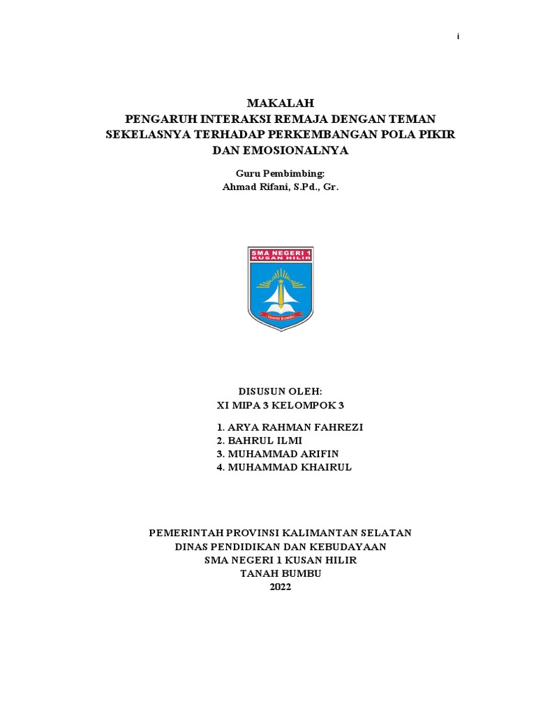 Makalah. Final 1 | PDF | Sains & Matematika