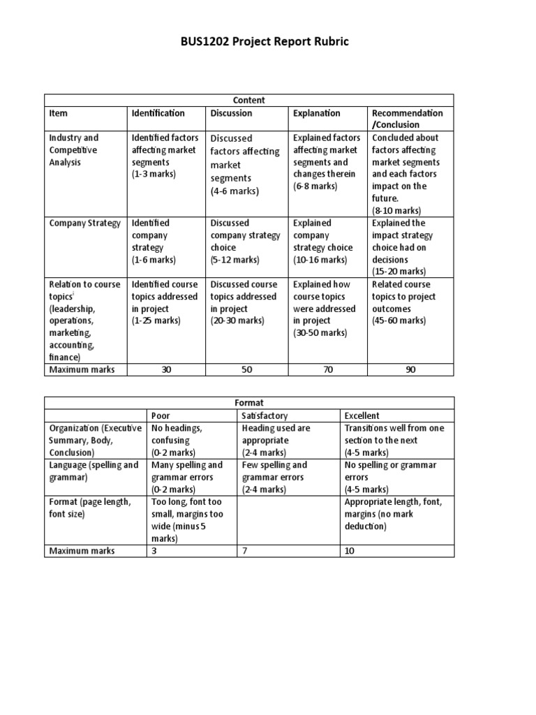 Mike's Bikes Project Report Rubric 2023 | PDF | Cognition | Cognitive Science