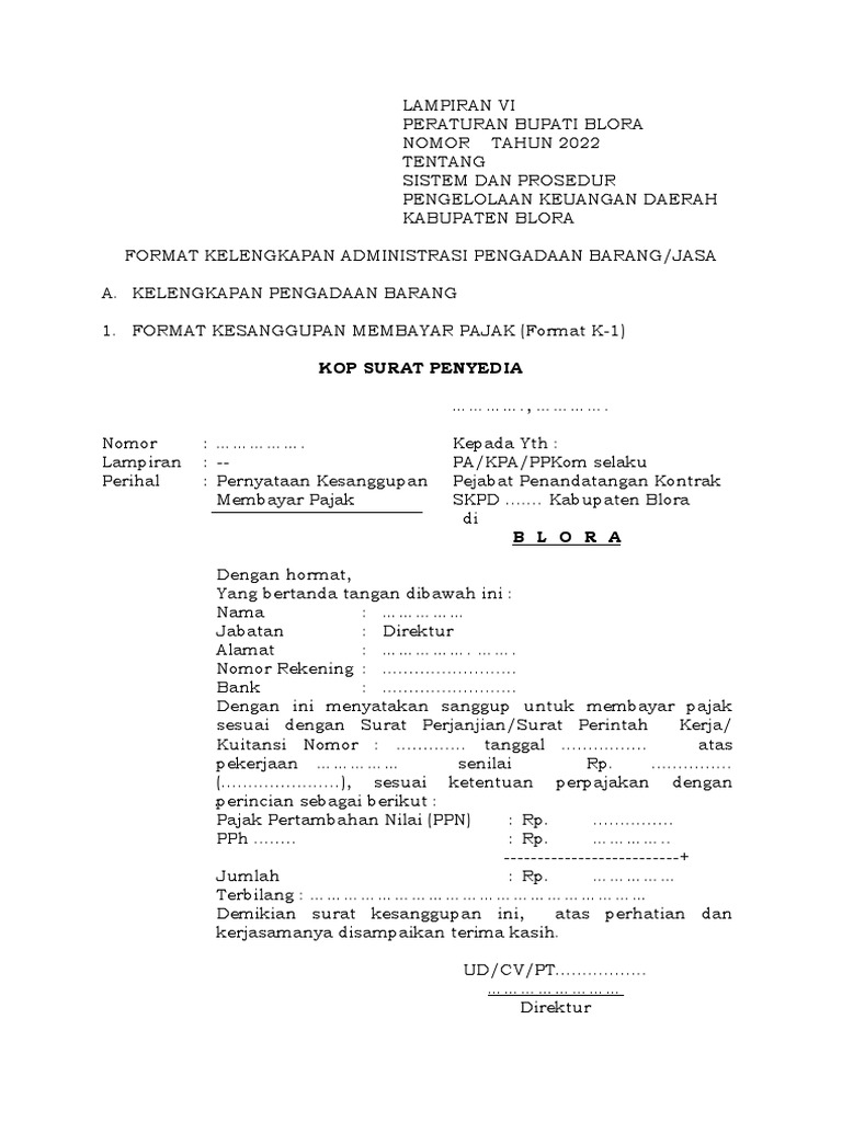 6.lampiran Vi K Draft Sisdur 2022 Pakai-2 | PDF