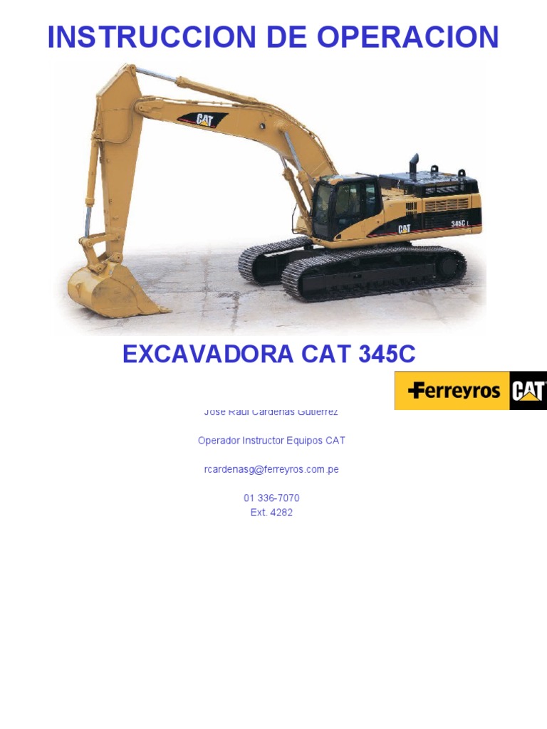 Excavadora 345C | PDF | Camión | Motores