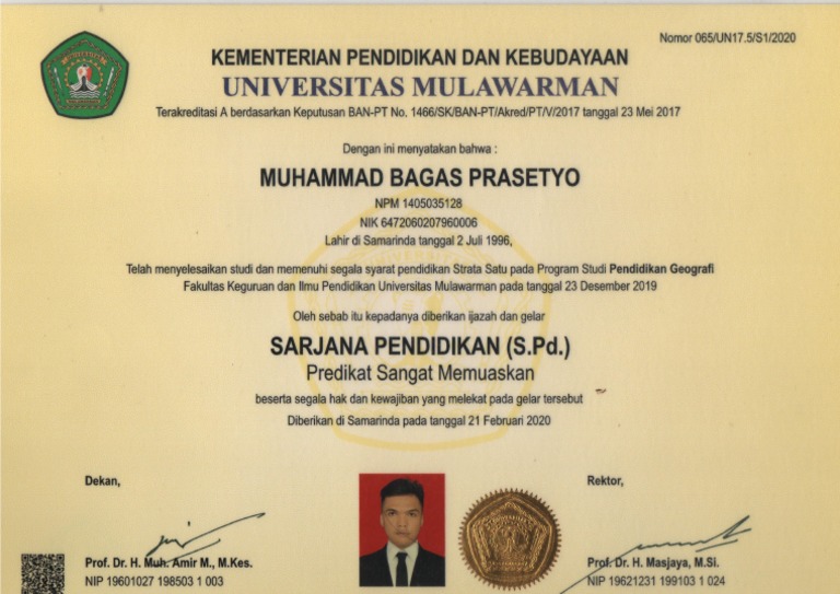 Ijazah s1 - Muhammad Bagas Prasetyo | PDF
