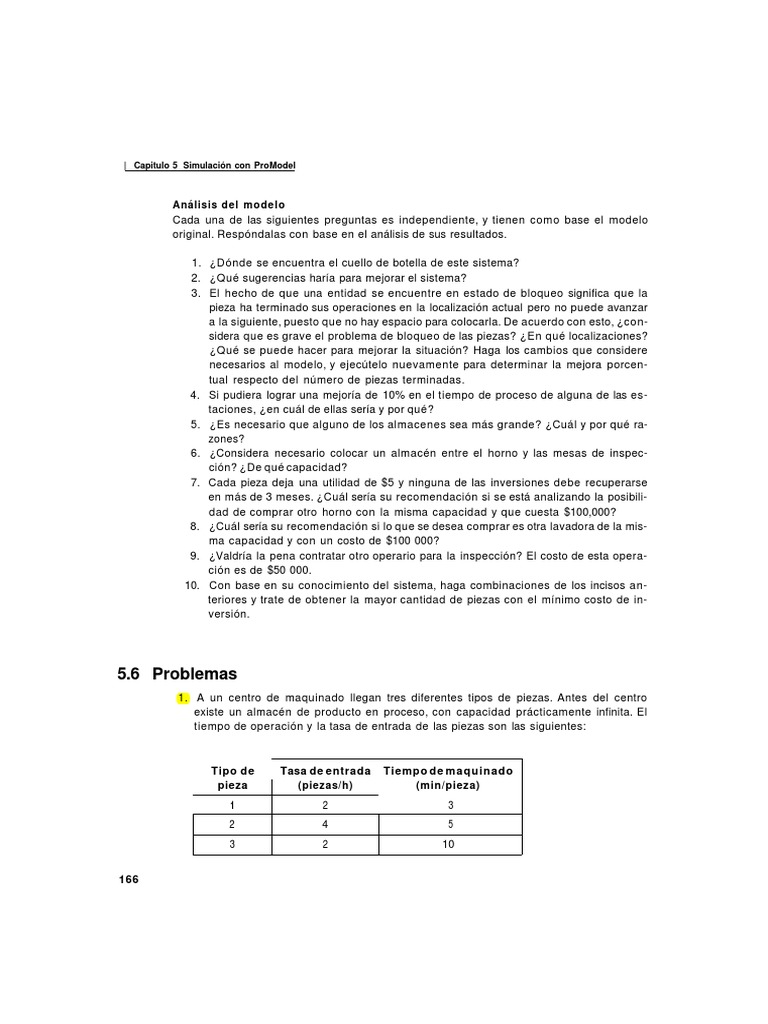 Páginas Desdesimulación y Análisis de Sistemas Con ProModel, 1ra Edición - E. García Dunna | PDF