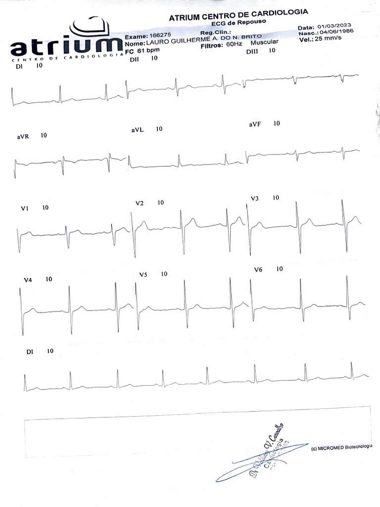 Laudo Cardiologico | PDF | Coração | Remédio