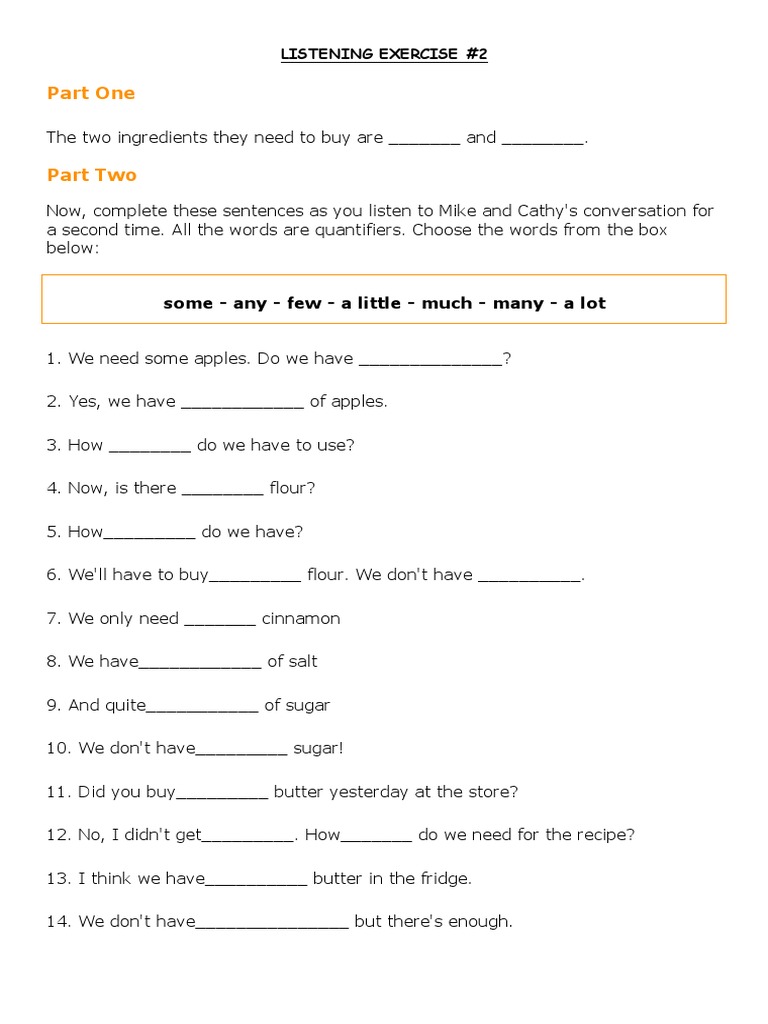 Listening Quantifiers | PDF