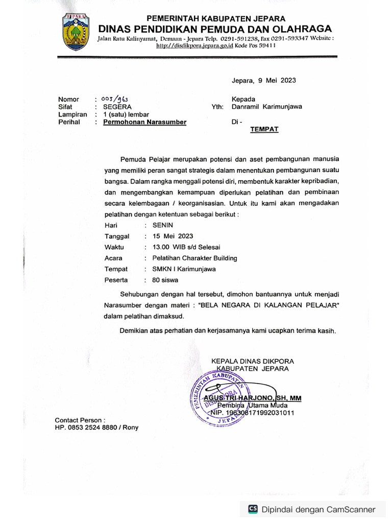 Permohonan Narsum Danramil | PDF