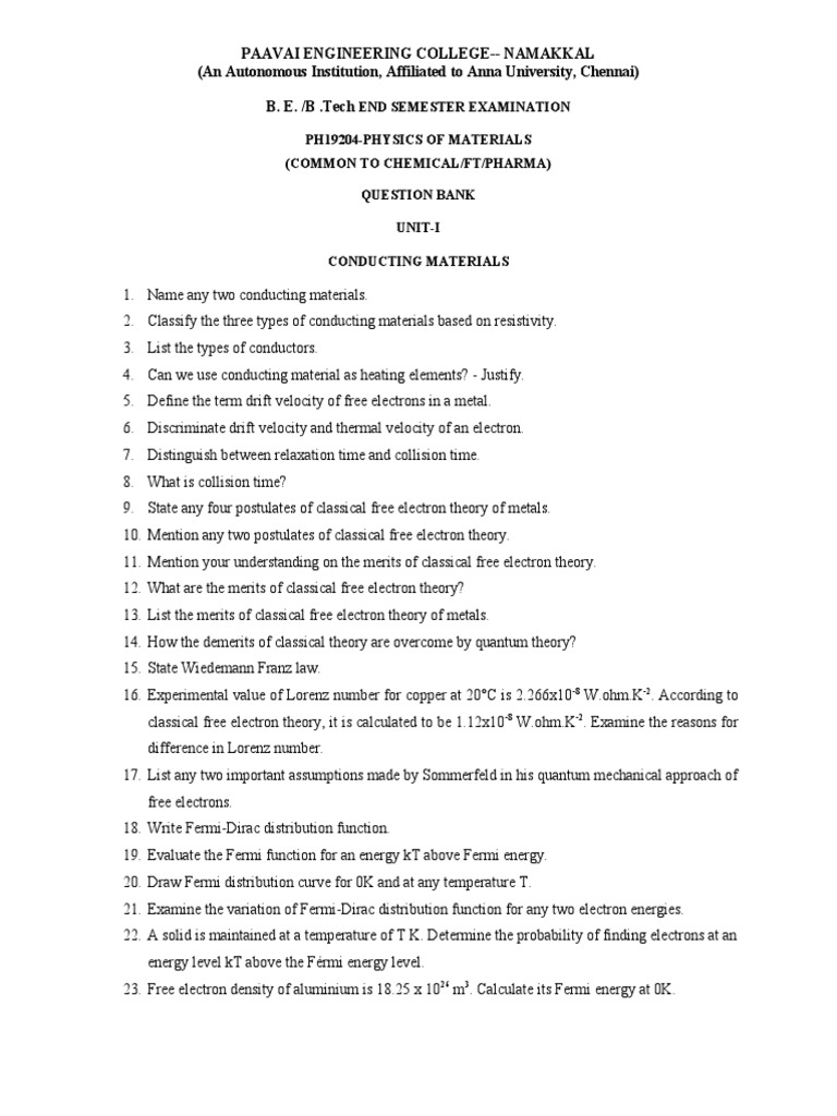 Physics of Materials | Download Free PDF | Semiconductors | Dielectric