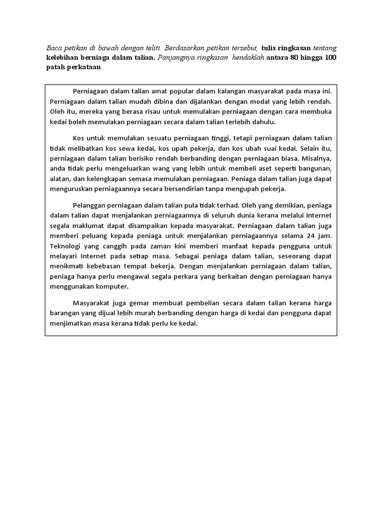 Latihan Ringkasan BM t2 | PDF | Komputer