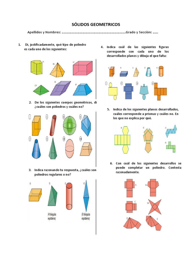 Sólidos Geometricos | PDF | Geometría euclidiana | Formas geométricas