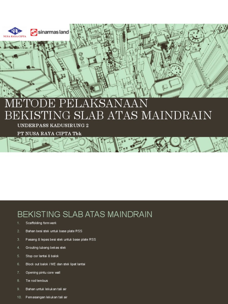 Metode Bekisting Slab Atas MD | PDF