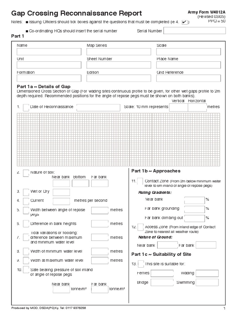 Afw4012a Gap Crossing Form | PDF