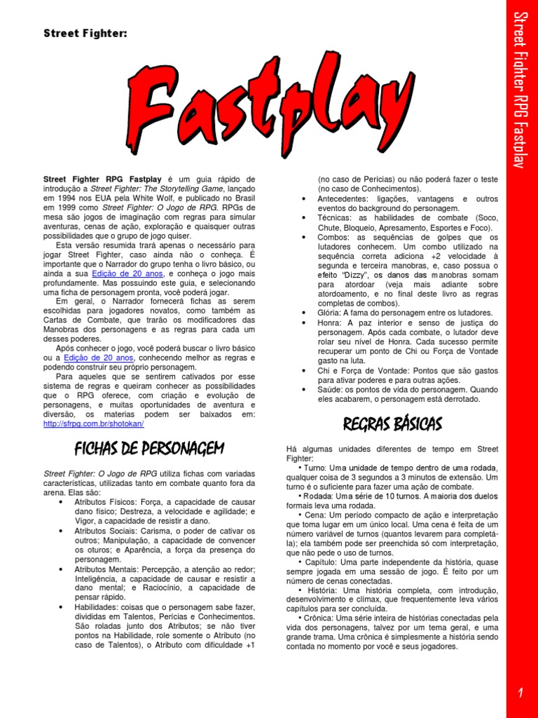 SF Fastplay | PDF | Jogos de RPG