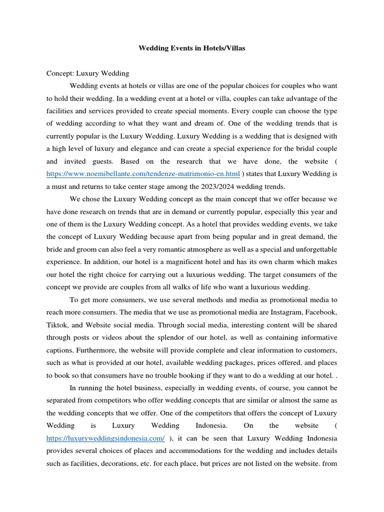 Luxury Wedding Venues: Hotels & Villas | PDF | Wedding | Bride