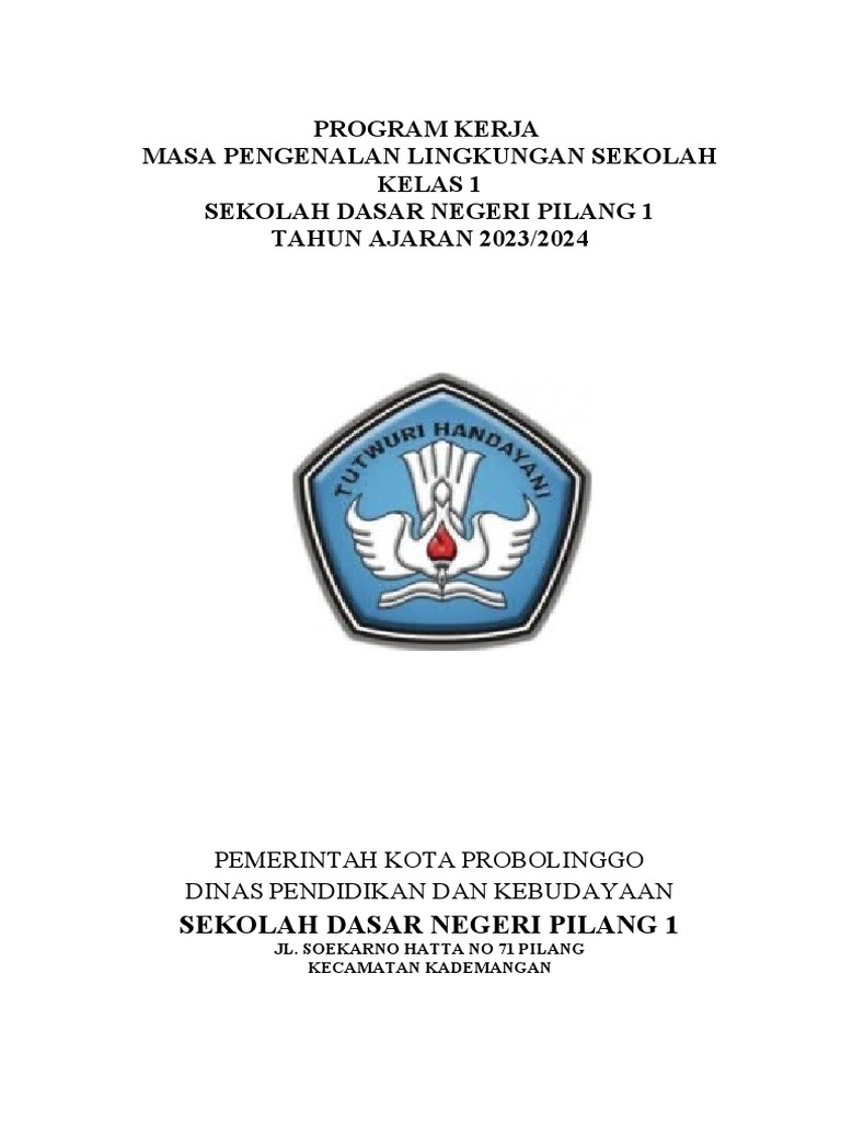 Program Kerja Mpls Kls 1 SDN Pilang 1thn Ajaan 2023-2024 | PDF | Bisnis