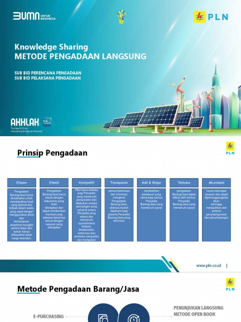 Knowledge Sharing - Metode Pengadaan Langsung - 1587 | PDF
