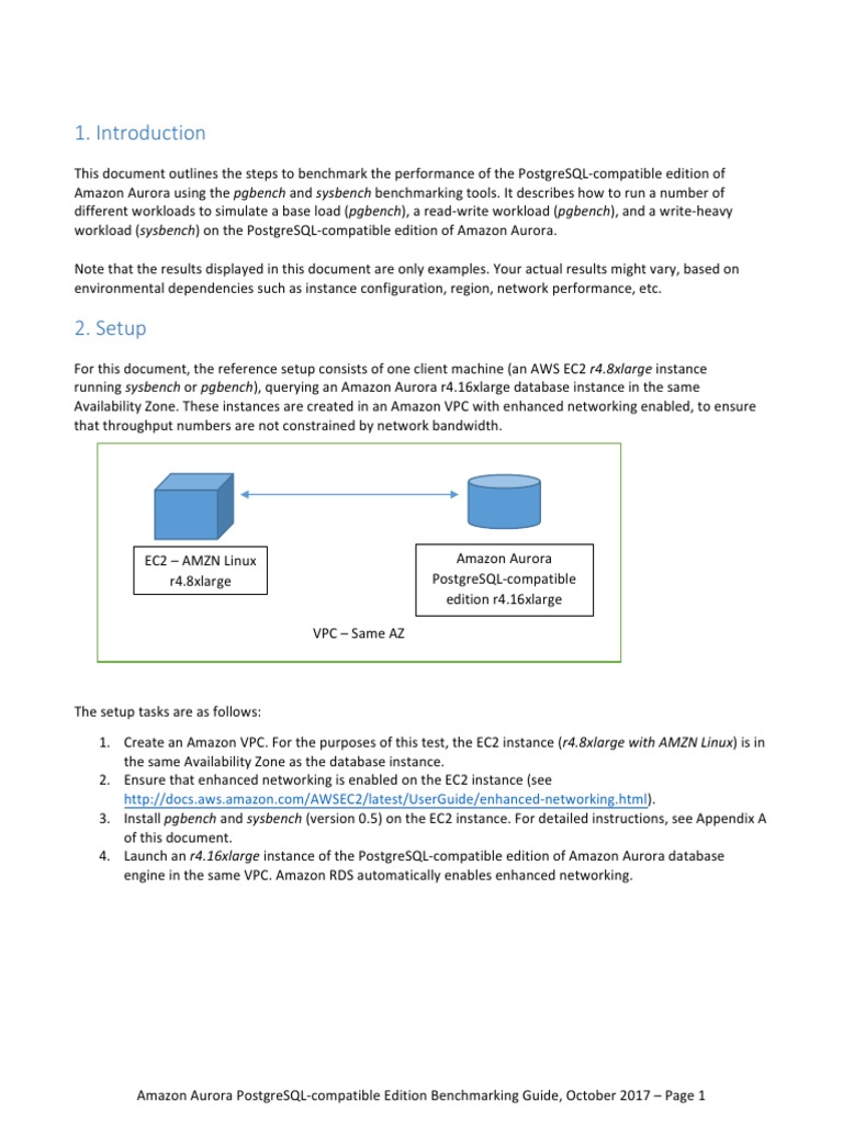 RDS Aurora PostgreSQL Performance Assessment Benchmarking V1-0 | PDF ...