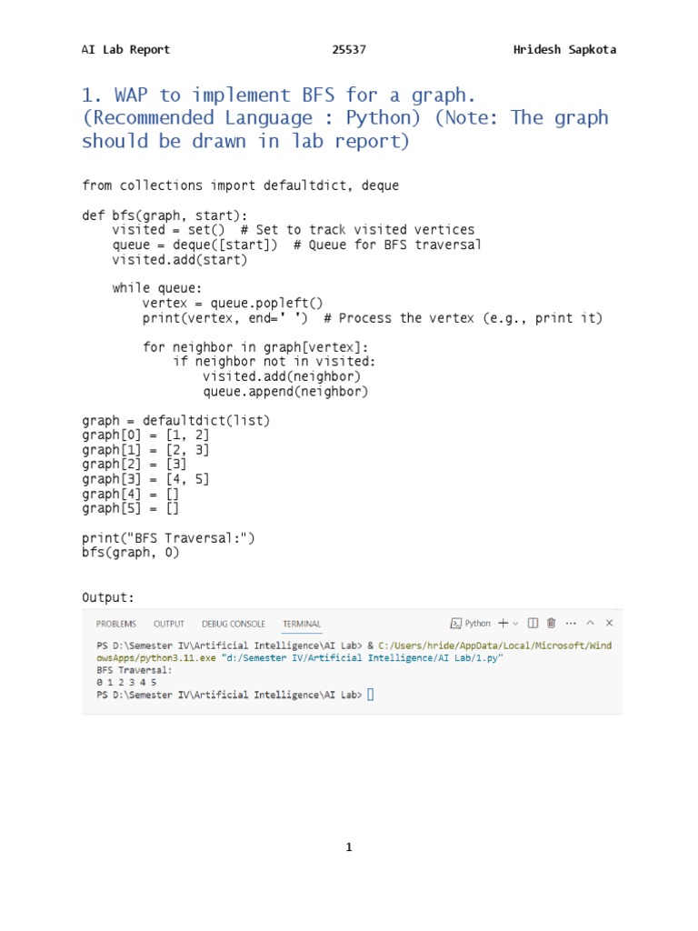 AI Lab Report CSIT 4th Semester | PDF | Applied Mathematics | Algorithms And Data Structures