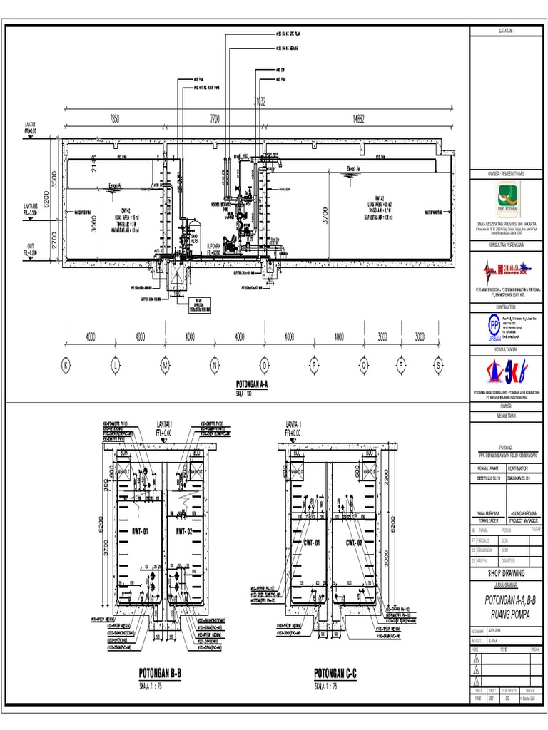 Denah dan Desain Ruang Pompa Air | PDF