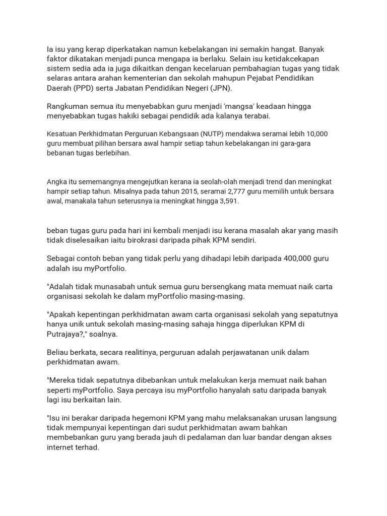 Data Beban Tugas Guru | PDF