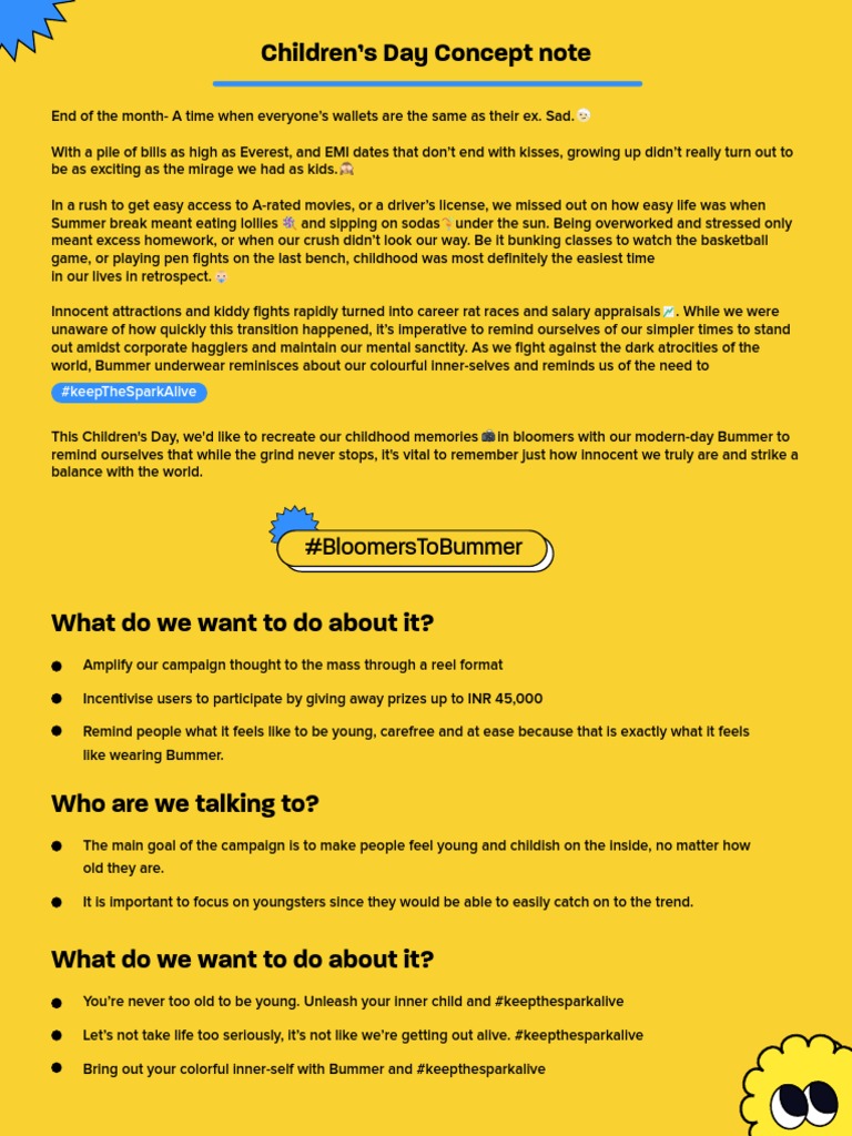 Childrens Day Concept Note | PDF