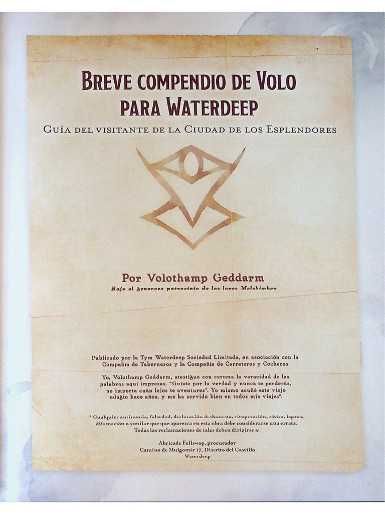 Breve Compendio de Volo para Waterdeep | PDF