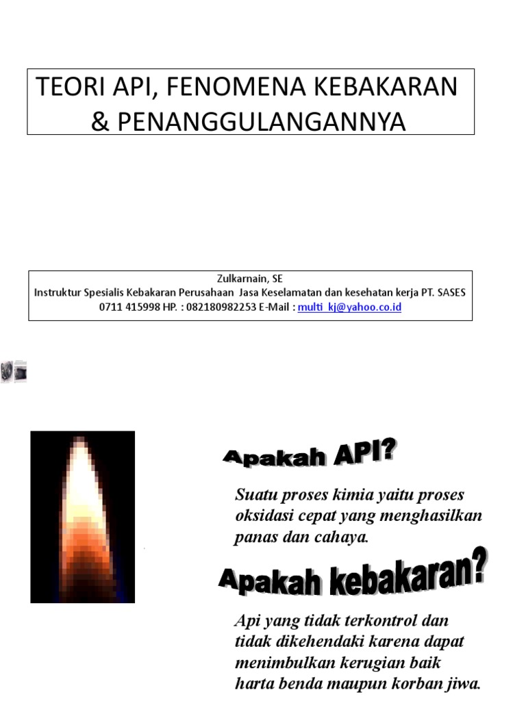 Teori Api Dan Fenomena Kebakaran 1 | PDF