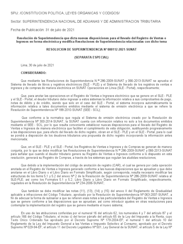 RS 112-2021 Sunatspij | PDF | Internet | Archivo de computadora