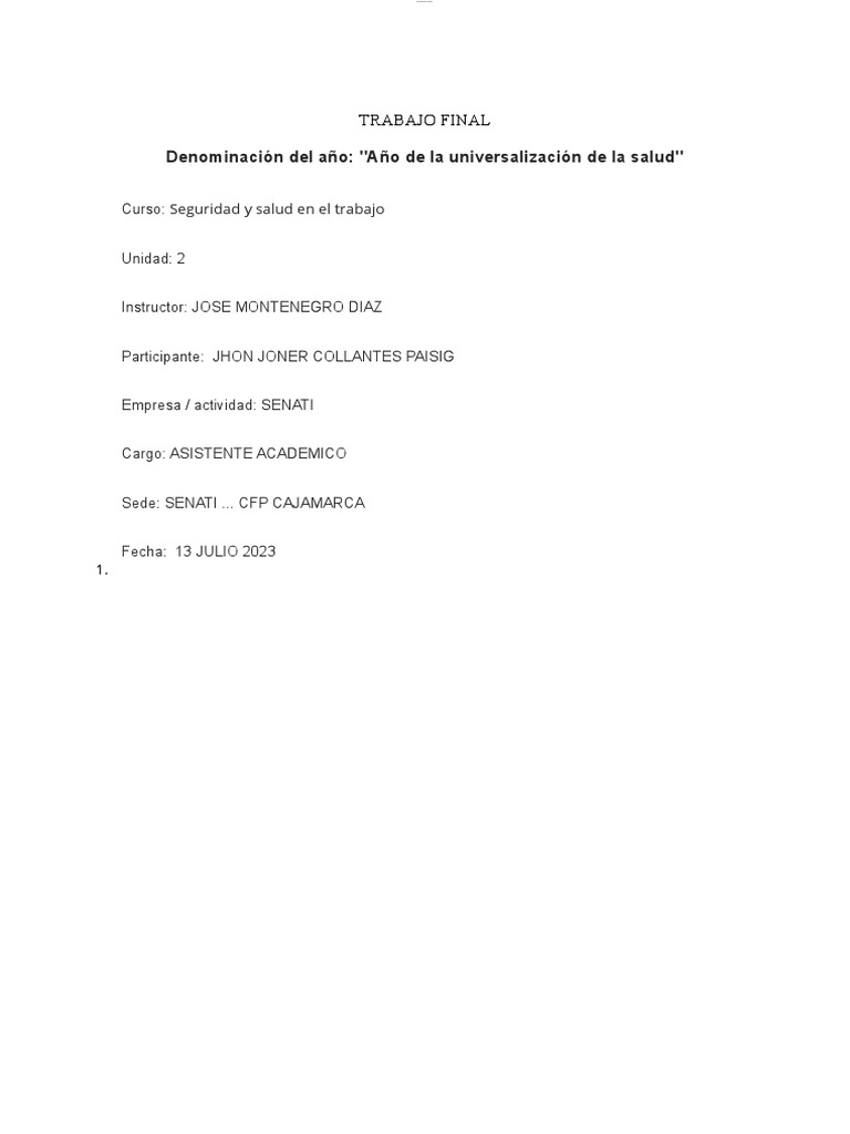 Caso Práctico U03 | PDF | Salud y bienestar