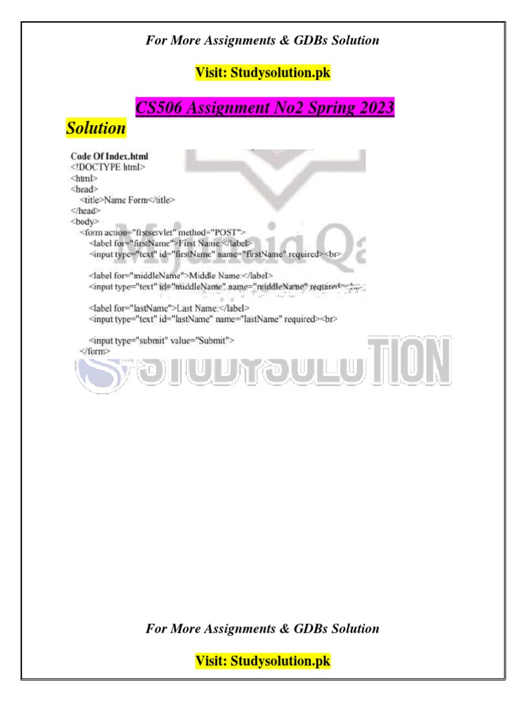 CS506 Assignment No2 Spring 2023 | PDF CS506 Assignment No2 Spring 2023 | PDF