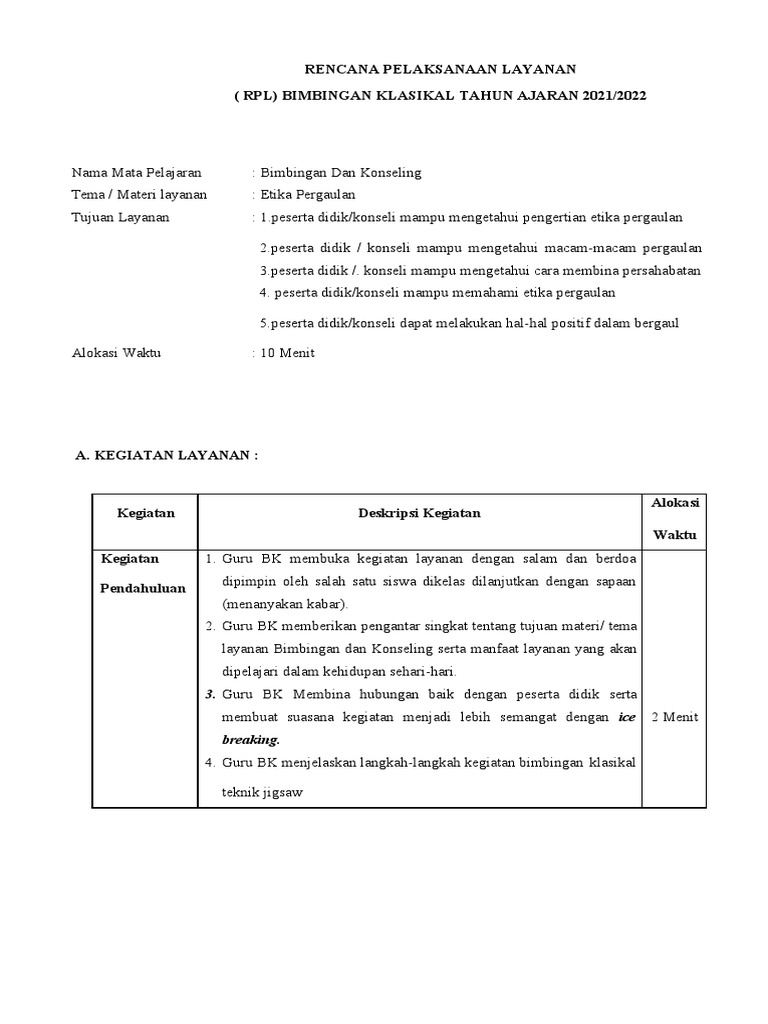 Etika Pergaulan Dengan Teman Sebaya | PDF